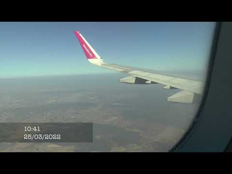 Warsaw Chopin Airport (WAW) landing - Wizzair Airbus A321-200 - window view