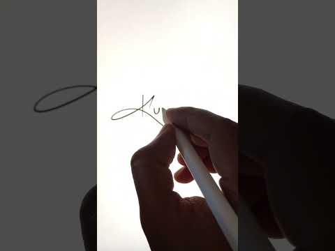 Signature Style for name Kumar. Letter K cursive design. How to sign creatively. #design #shorts