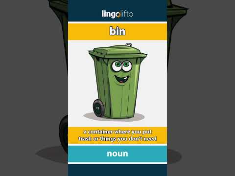 π¬π§ Bin Meaning : Flash Card : Learn English Vocabulary