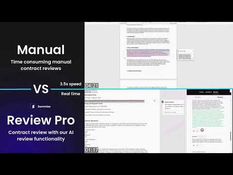Manual vs AI contract review software