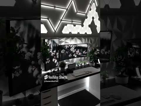 Black and White PC gaming setup ideas #gamingsetup #pcbuild #gaming #pcsetup #gamingroom #gamingpc