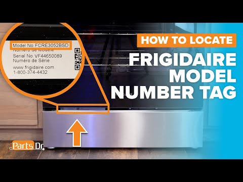 How to Locate the Model & Serial Number Tag on a Frigidaire Range | Parts Dr