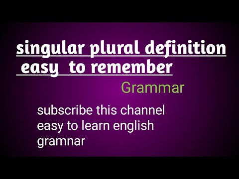 easy Singular & Plural Nouns ||Definitions||youtube short video|grammar viral singularplural