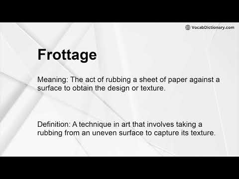 Frottage Meaning