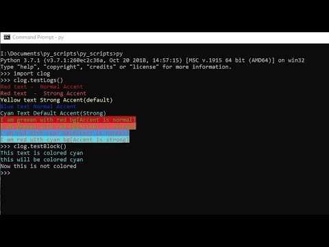 Python scripts with color outputs | CMD (Updated))