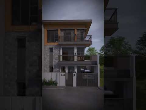 3-story modern residential design: