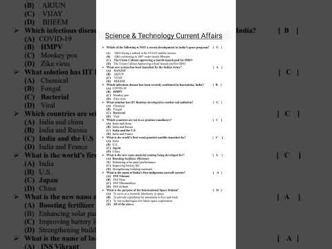 Science and technology current affairs by today #science #scienceandtechnology