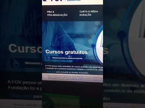 Cursos gratuitos de várias áreas (FGV)