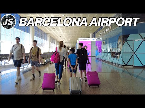 Barcelona Airport (BCN) Terminal 2 International Departures Walk