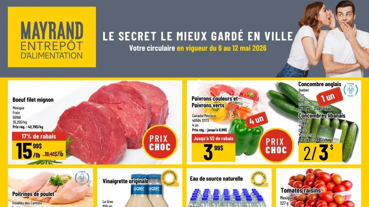 Circulaire Mayrand du 6 au 12 mai 2026 – spéciaux de la semaine