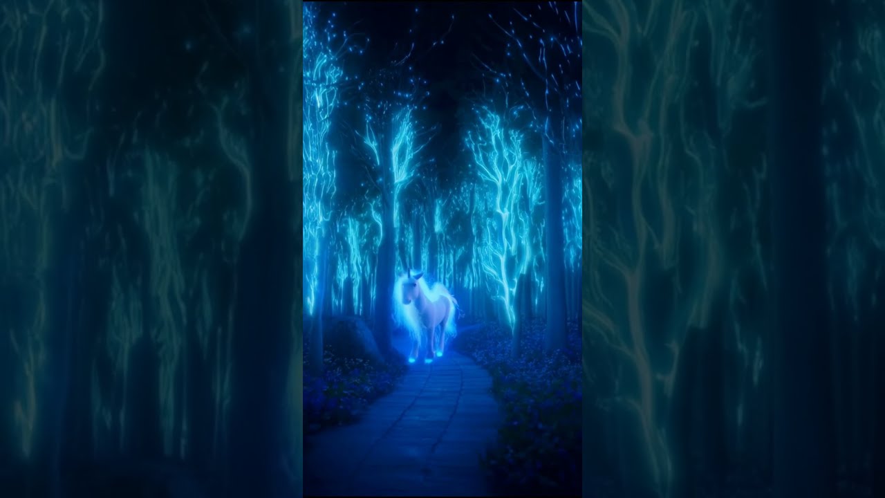 Unicorn in magical forest  🦄✨ #unicorn #magic #horse