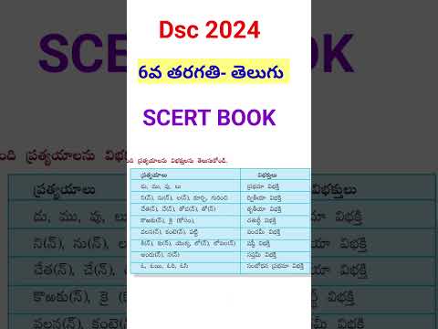 6th class telugu vyakaranam #విభక్తులు#డీఎస్సీ2024#new