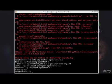 18 Testing Latency Download and Upload Speeds with speedtest cli