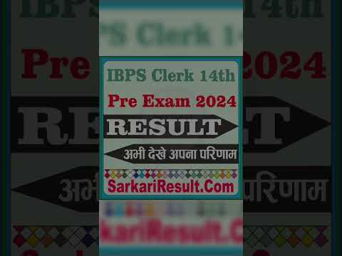 IBPS Clerk 14th Pre Exam Result Declared#IBPS #SarkariResult Click to Check : https