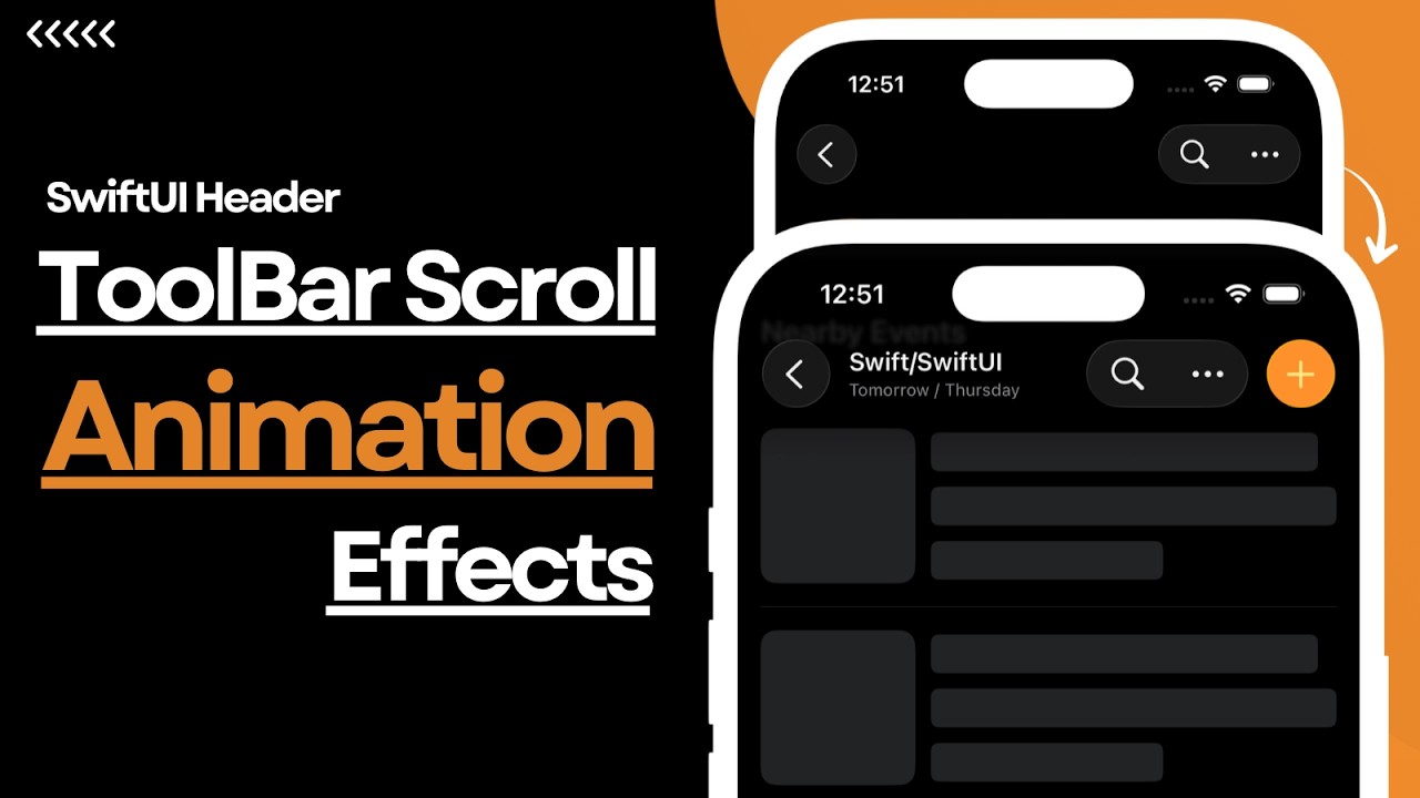 Toolbar Header Scroll Animation Effects Using SwiftUI | Luma's Header Scroll Effect | Xcode 26