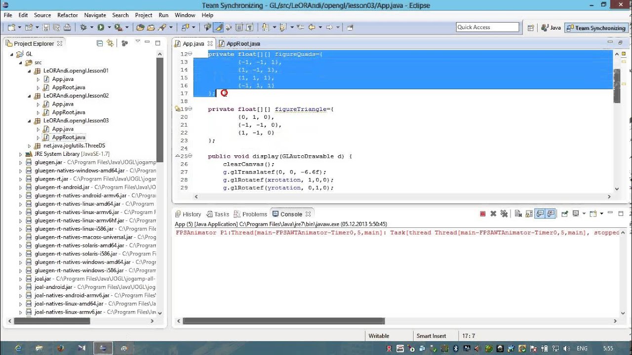 Java 3D OpenGL Cube Tutorial Lesson 03