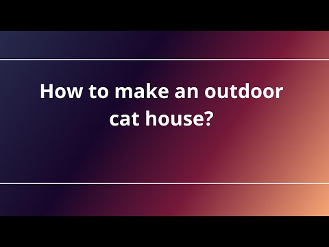 How to make an outdoor cat house?