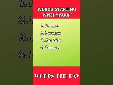 Words starting with the prefix "PARA" #englishlearning #englishlearners #youtubeshorts