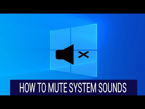 How To Mute/Disable System Sounds (Windows 10)