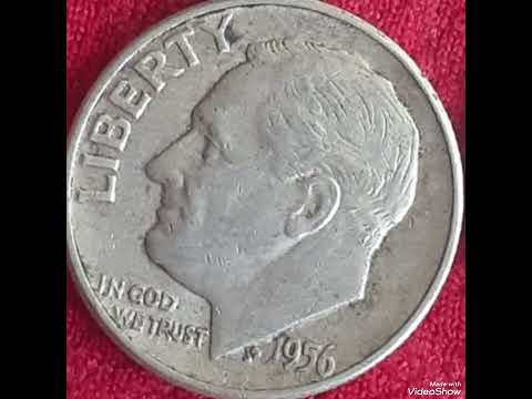 1956 US & One dime United States America coin Value and price rare.