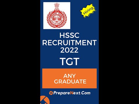 TGT | HSSC Recruitment 2022 | Haryana