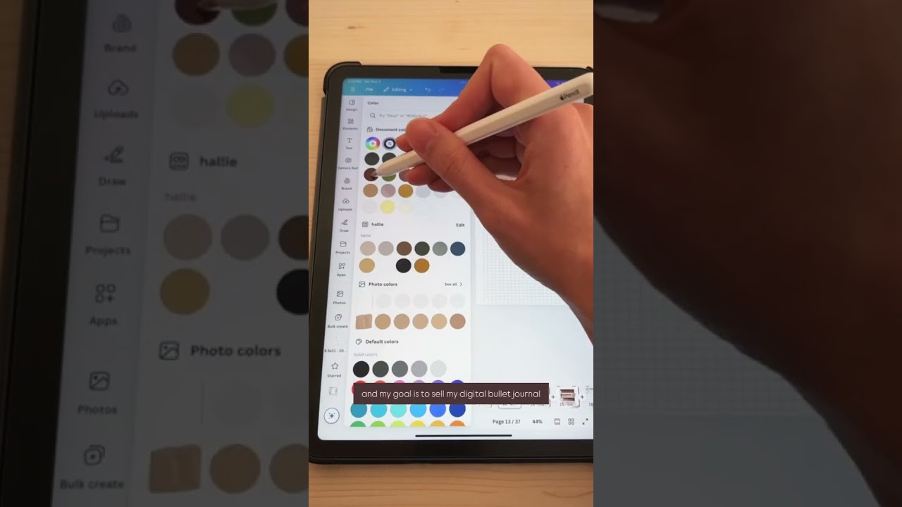 Digital bullet journal in Canva with me 💛 #canvabulletjournal #digitalbulletjournal #digitalplan