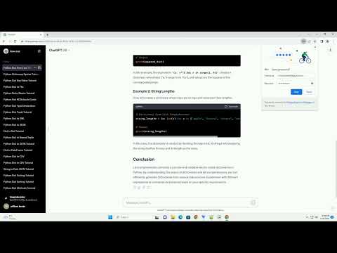 python dictionary from list comprehension