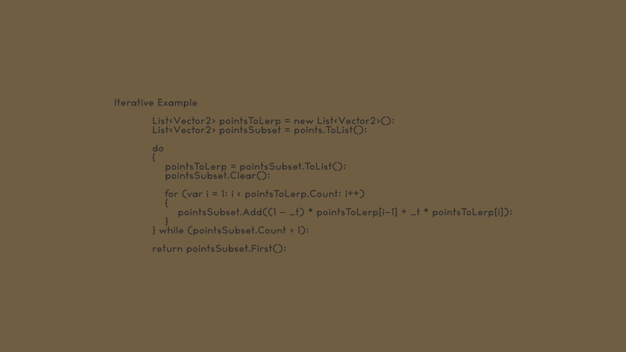 [Game Algorithms] 09 - Bezier Curve