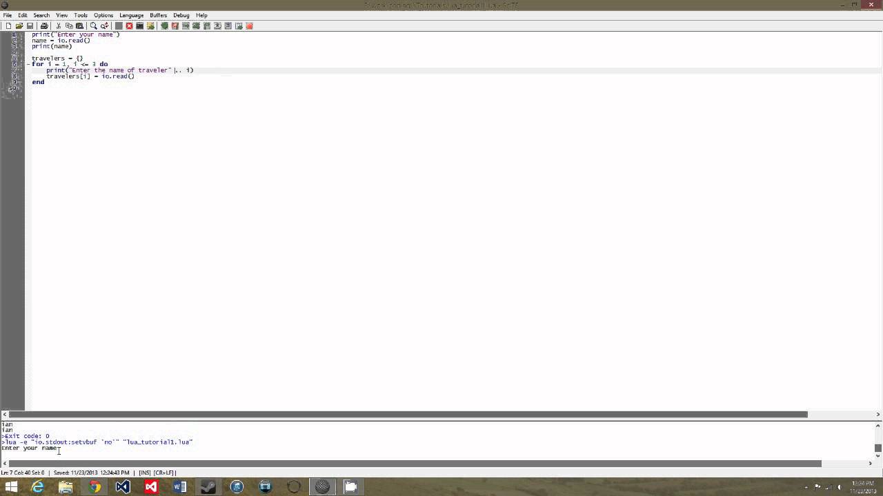 Lua Tutorial 6: Making a Text Game