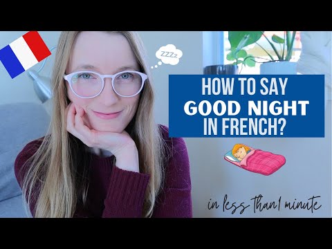 How to say GOOD NIGHT in French | #short