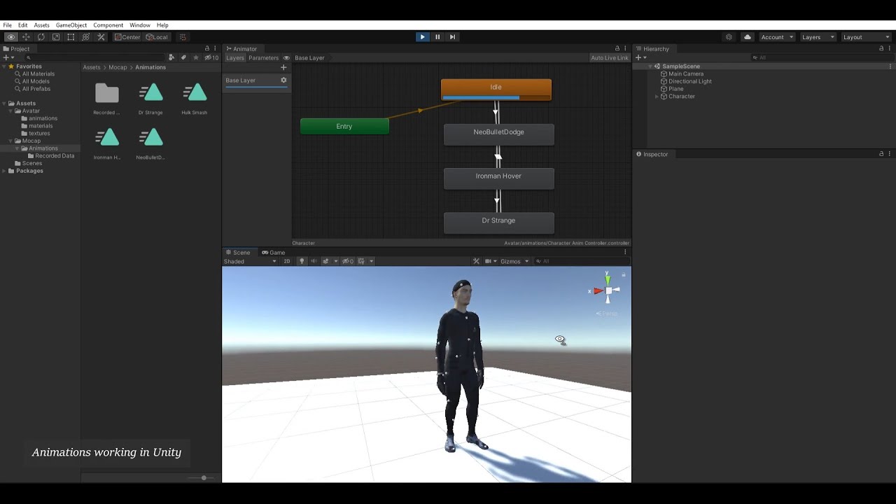 Motion Capture | Project demo using OptiTrack Motive System and Unity