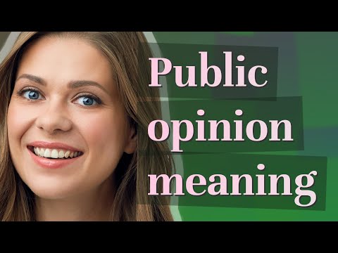 Public opinion | meaning of Public opinion