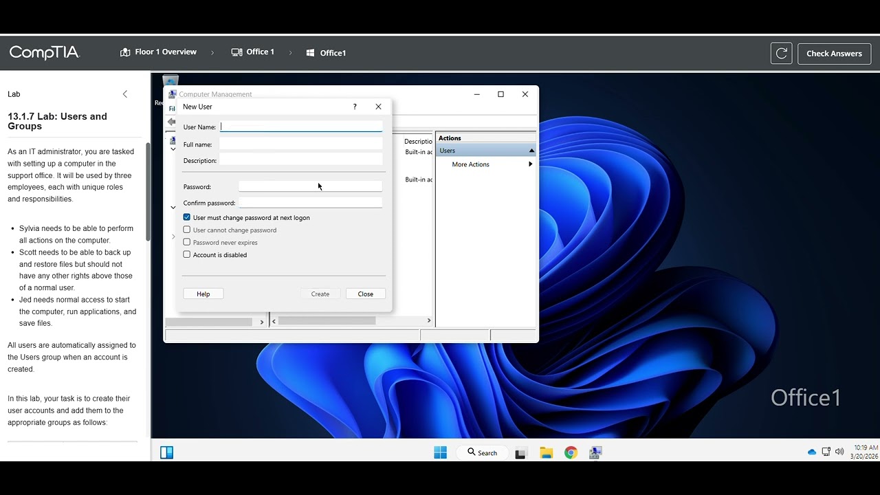 CompTIA A+ 13.1.7: Users and Groups (Silent Walk Through)