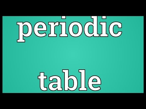 Periodic table Meaning