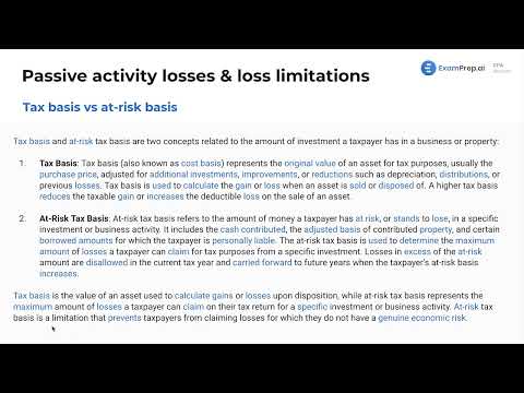 Tax Basis vs. At-Risk Basis [CPA Prep]