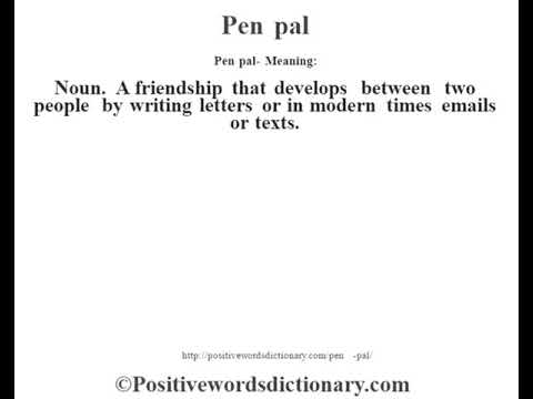 Pen pal definition | Pen pal meaning