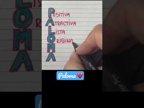 Significado del nombre PALOMA #significado #nombre #paloma