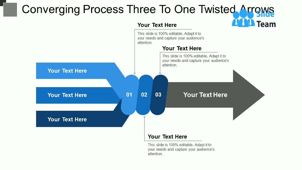 Converging Process Three To One Twisted Arrows