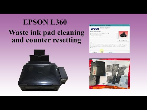 How to clean waste ink pad and reset counter on EPSON L360