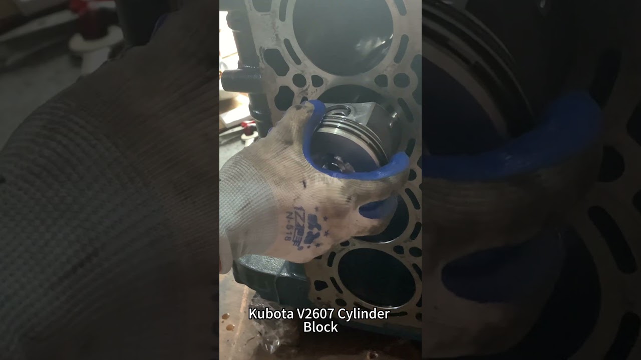 The Installation Video For Kubota V2607 Brand New cylinder block engine parts