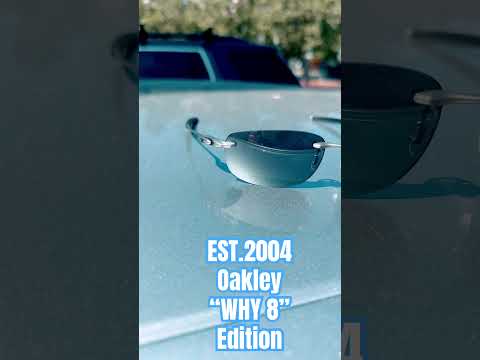 Oakley” why 8” edition sunglasses with open edged lenses