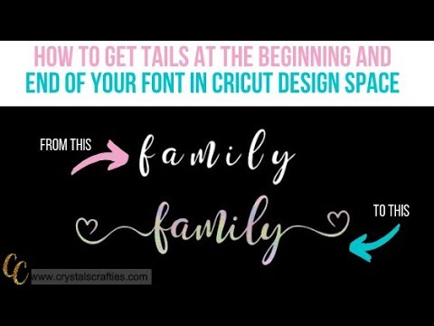 How to add tails to font in Design Space