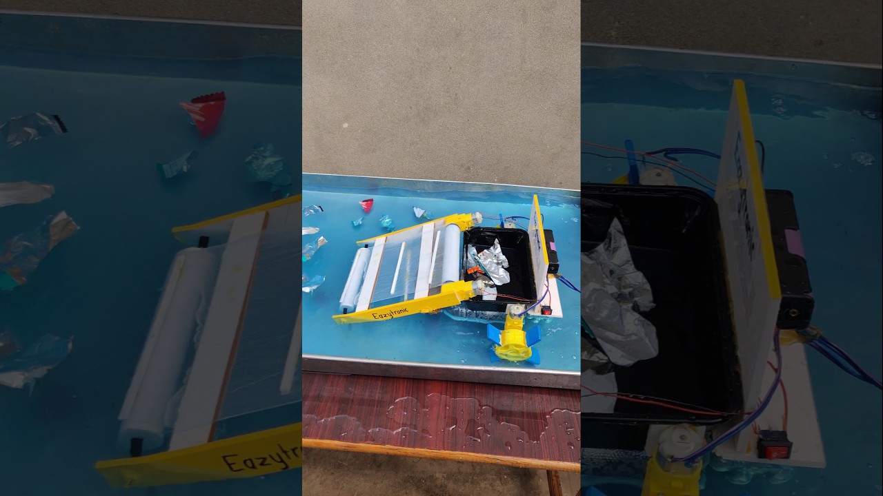 River Cleaning Robot || River Cleaner Without Arduino #river #rivercleaning #sciencproject #arduino