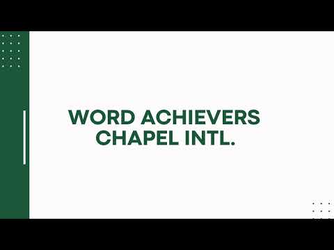 Word Achievers Chapel Shiloh Temple Madina - THE WEEK OF JOY