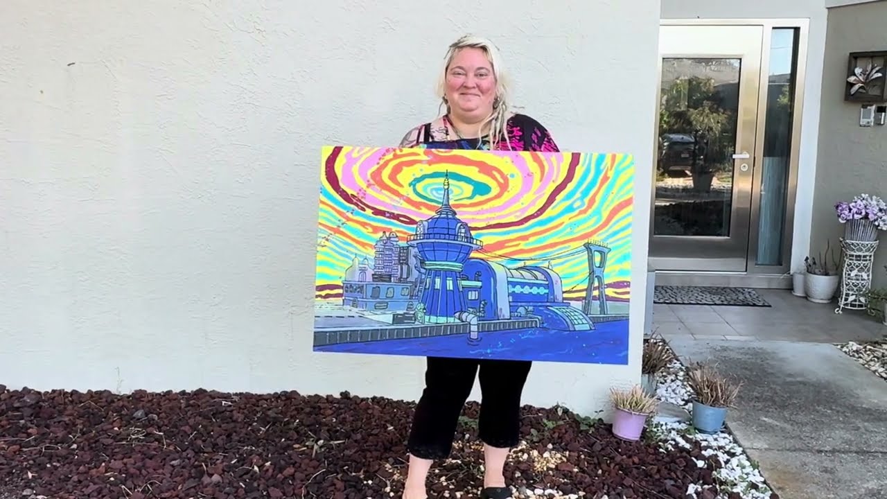 Textured Futurama Painting Progress Update