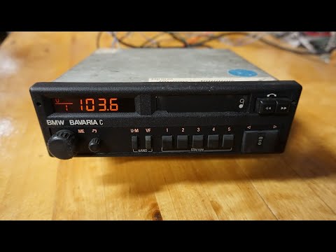 BMW Bavaria C from inside, car stereo radio and cassette player
