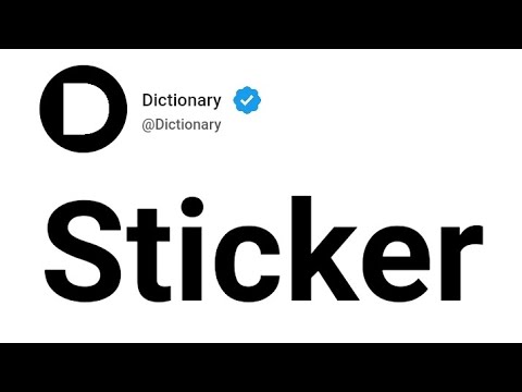 Sticker Meaning In English
