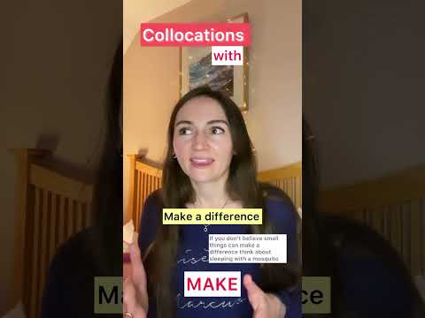 COLLOCATIONS WITH MAKE. MAKE A CHANGE. MAKE A DIFFERENCE. MAKE A FORTUNE. #Helenrox #english