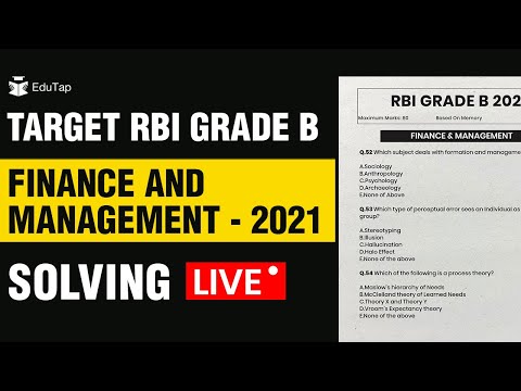 RBI Finance & Management 2021 Solved Paper | RBI Preparation and Strategy | RBI FM 2021 Questions