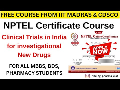 Free Course on Clinical Trial with Certificate | Free Pharmacy Certificate Course | NPTEL Course
